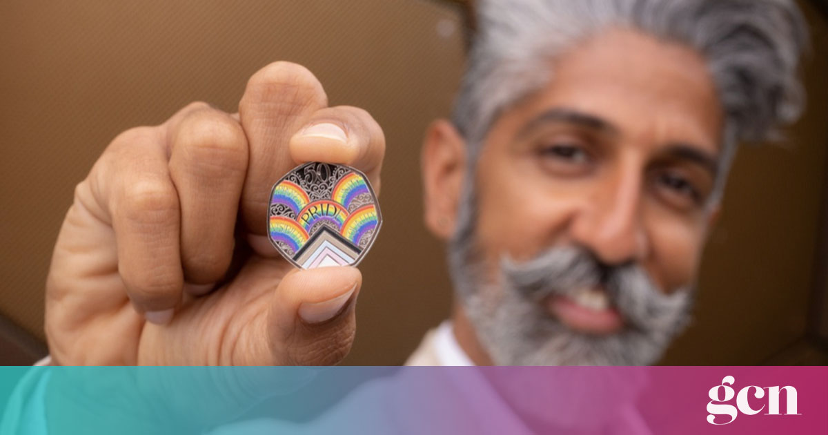 New rainbow-coloured 50p coin unveiled to mark 50 years of Pride • GCN